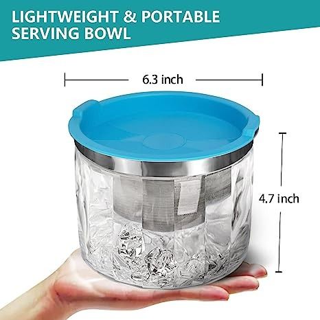 INNOVATIVE LIFE Ice Chilled Dip Bowl 2Pack, 25oz Stainless Steel ...