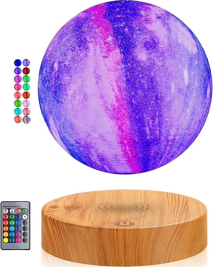 Levitating Moon Lamp UVEHAS Levitating Moon Lamp, 16 Colors Magnetic ...