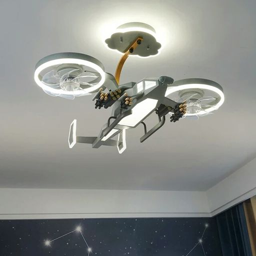 Futuristic Helicopter LED Ceiling Fan Lamp Shop now on AliExpress Shop ...
